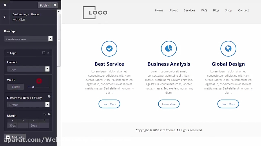 Live Customizer and Page Builder - Xtra WordPress Theme