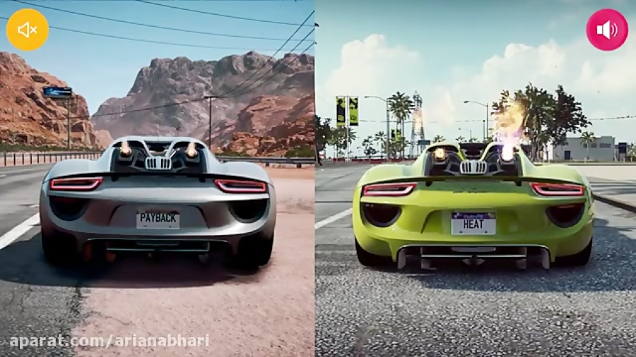 پورشه 918 در NFS HEAT VS NFS PAYBACK