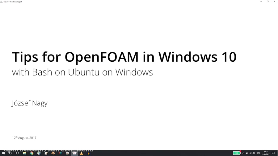 Tips for running OpenFOAM simulations in Windows 10