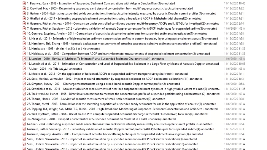 مروری بر مقالات با موضوع پایش رودخانه با سیستم ADCP و تاثیر رسوبات بر ...