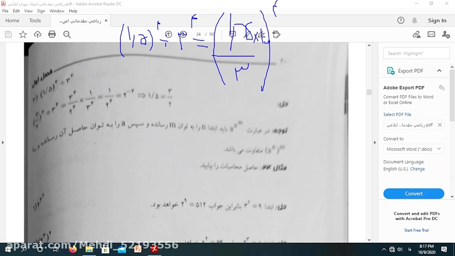 جلسه چهارم درس ریاضیات مقدماتی ریاضیات پیش دانشگاهی استاد مهدی ابلاغی