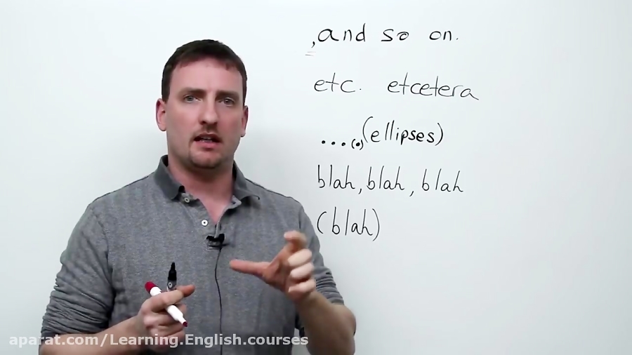 Writing - How to use ETC., AND SO ON