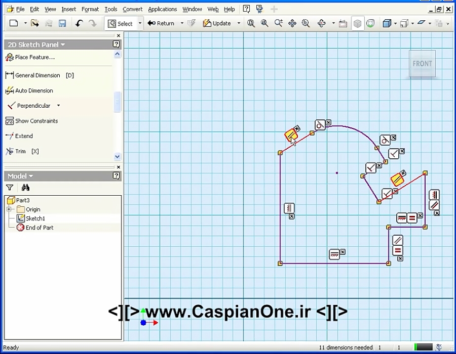 Autodesk Inventor Tutorial 2011 - 111 Using Constraints