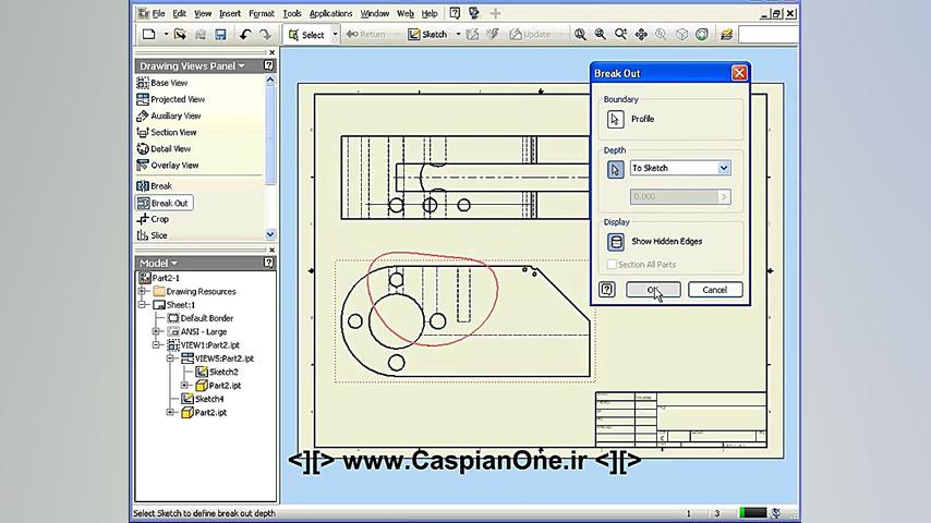 Autodesk Inventor Tutorial 2011 - 143 Break Out