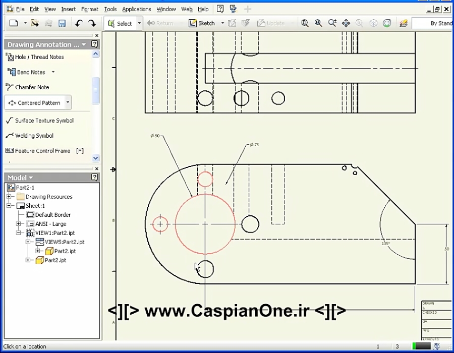 Autodesk Inventor Tutorial 2011 - 145 Retrieve Dimensions