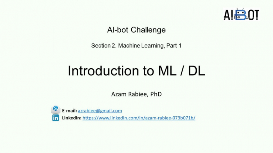 ML/DL. Part 1. Introduction to Machine Learning and Deep Learning