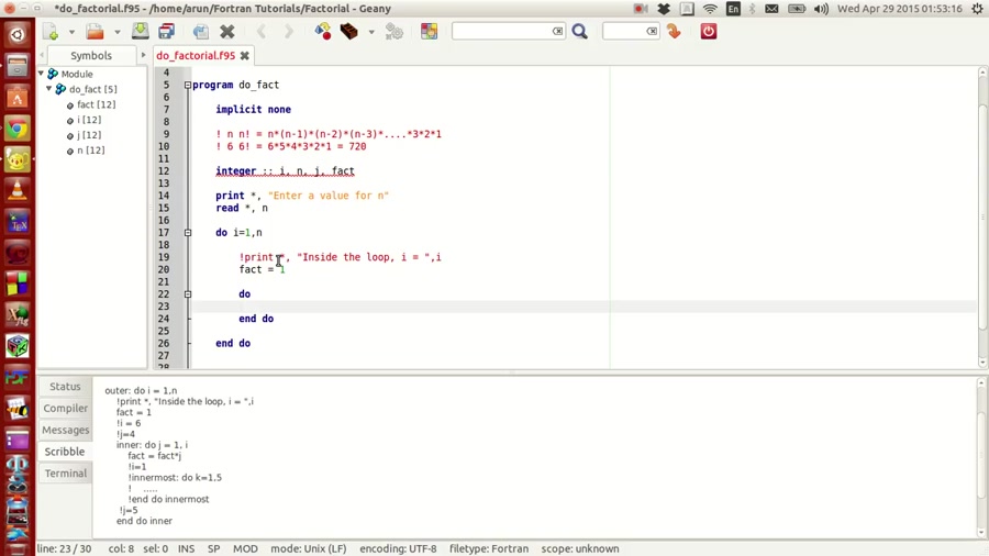 Nested do loops, labels