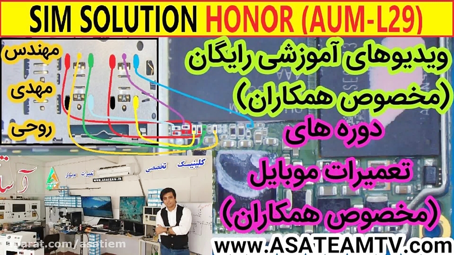 سلوشن مسیر سیم کارت AUM-L29- مهندس روحی SIM SOLUTION AUM-L29
