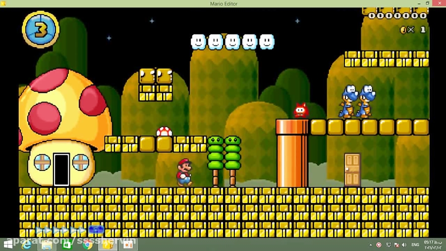 ساختن مرحله در برنامه ی mario editor