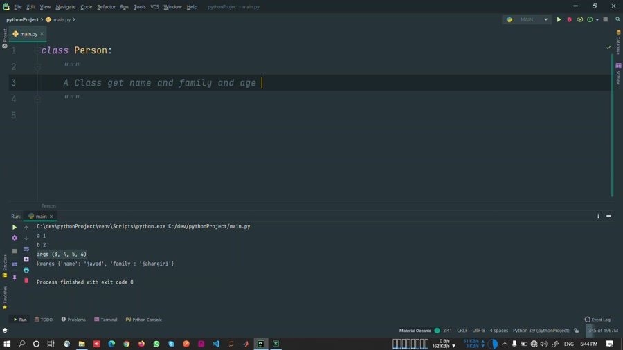 تمرین های پایتون - کار با کلاس ها در پایتون (class in python)