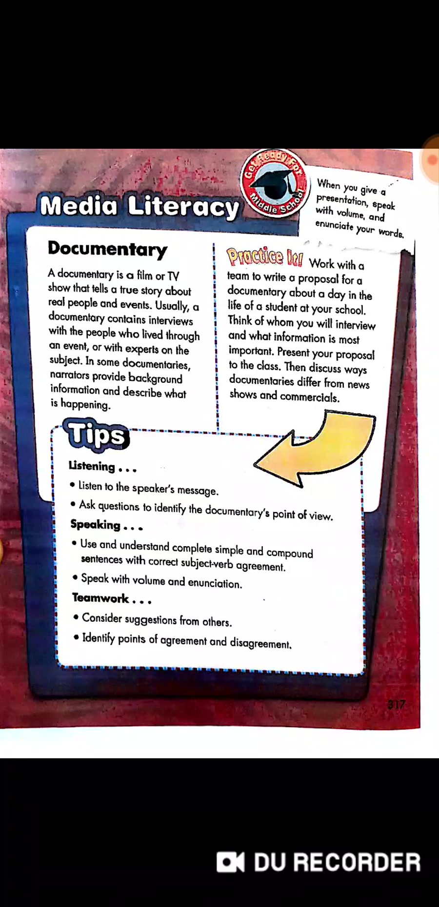 Reading g5, page 317