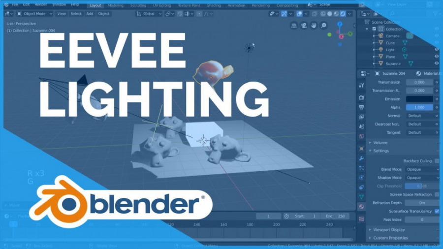 روشنایی ایوی - مبانی بلندر 27/43 | Eevee Lighting - Blender Fundamentals