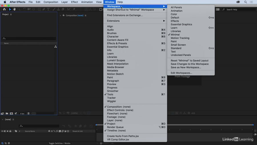 002 Explore the After Effects user interface