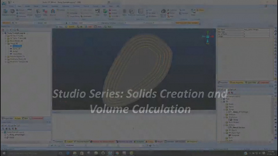 آموزش Datamine Studio OP - Solids Creation Volume Calculation