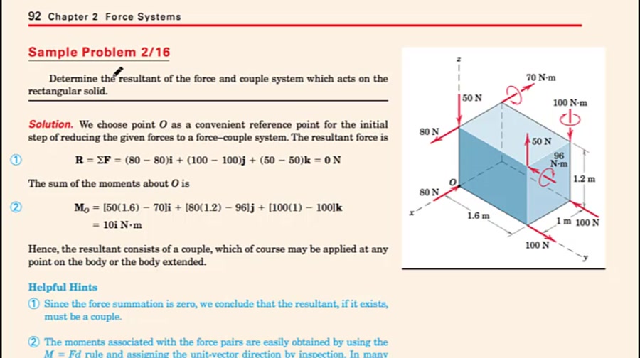 برایند سه بعدی، مثال اول (فصل 2 بخش نهم)