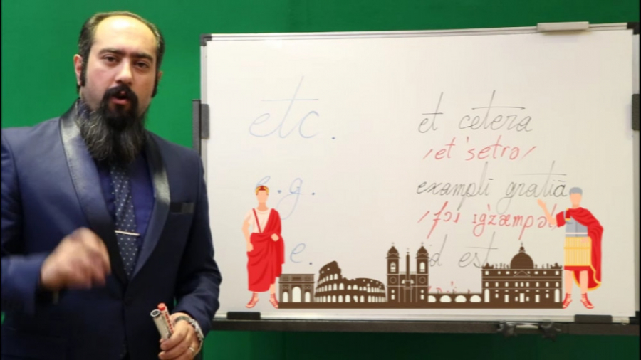 {آموزش زبان} et cetera (etc), for example (e.g), that is (i.e)