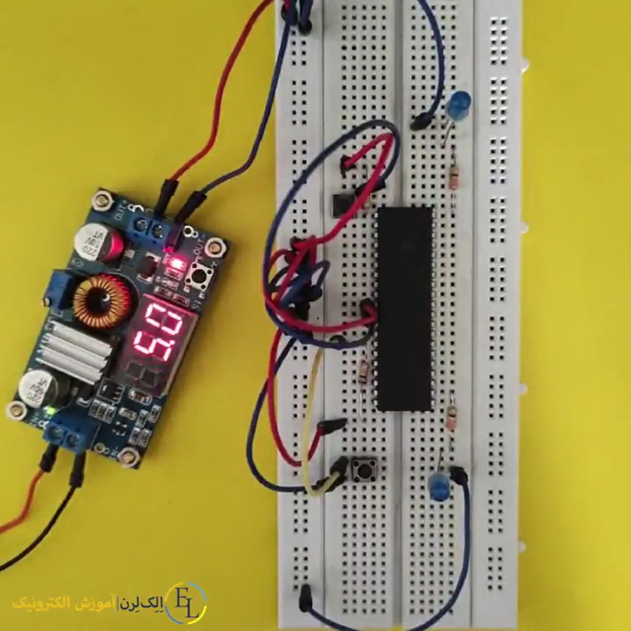 آموزش کنترل وضعیت LED به کمک Push-Button با AVR ب3
