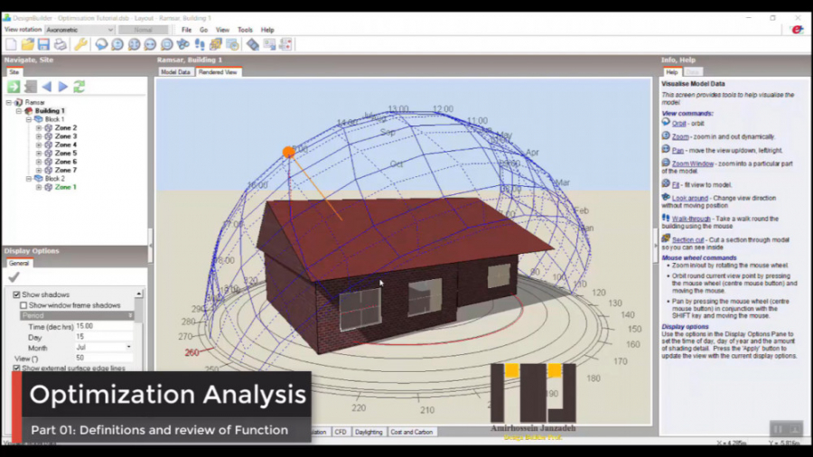 آموزش تحلیل بهینه سازی Optimization in design-builder software