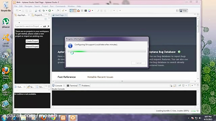 How to install Aptana Studio 3 on Windows 7