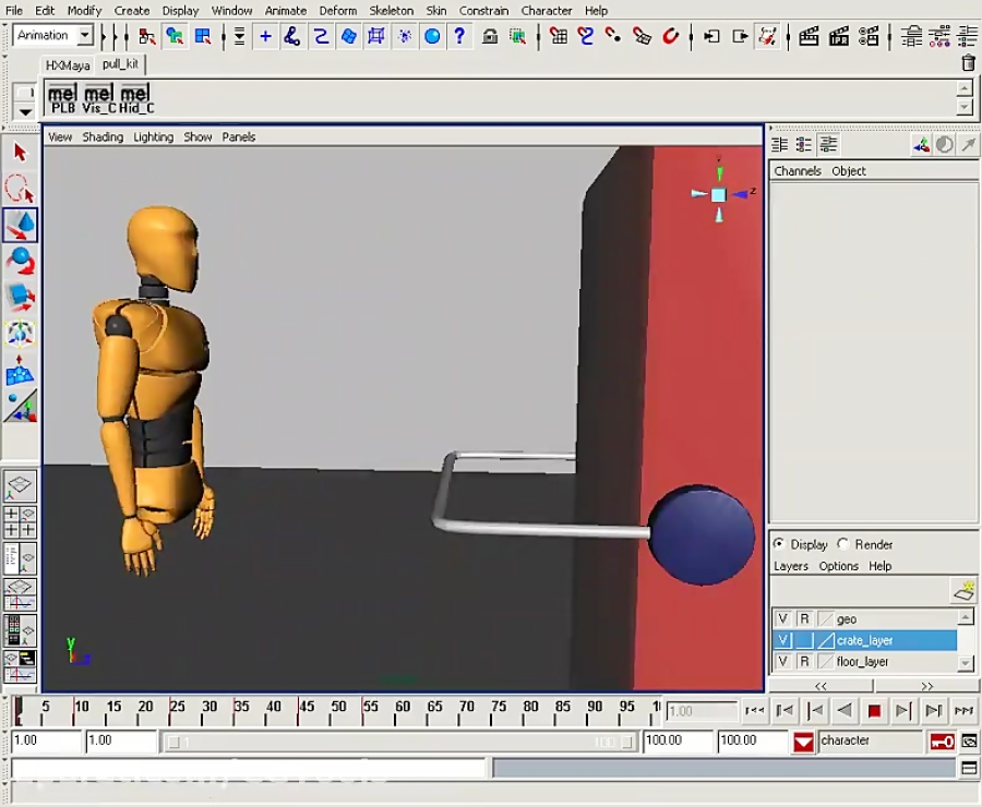 Body Mechanics and Animation in Maya - Pulling Objects