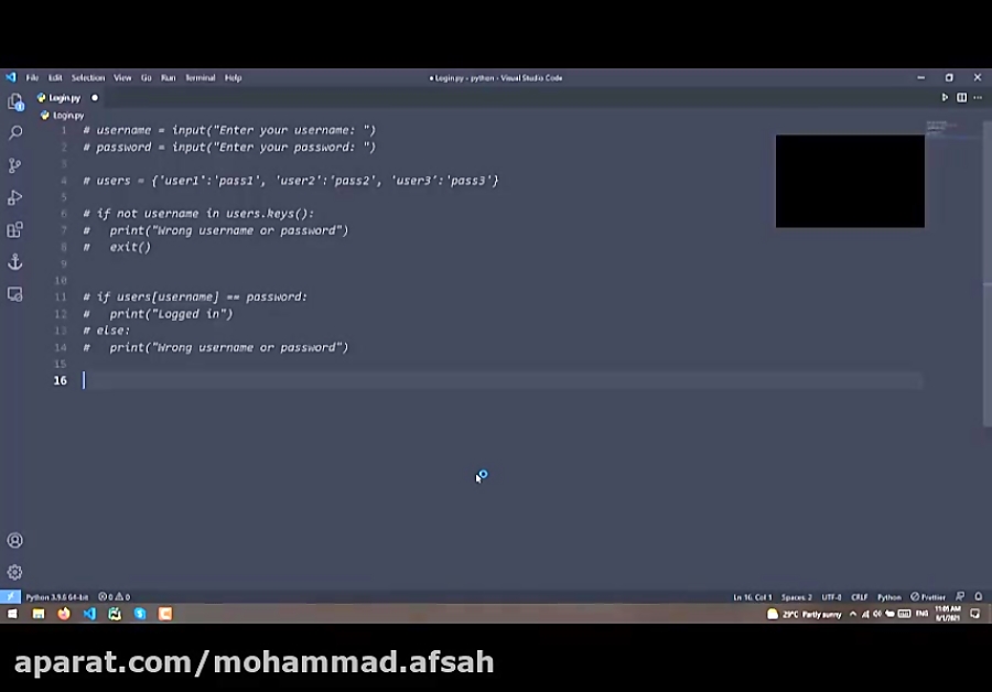 جلسه سوم آموزش برنامه نویسی پایتون