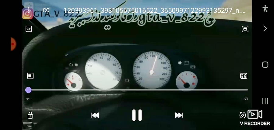 سرعت ۲۴۰ تو جاده شلوغ با elx GTA V...دنبال کنید.