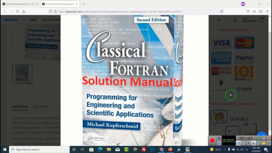 Solution Manual eBook of Classical Fortran Programming for Engineering