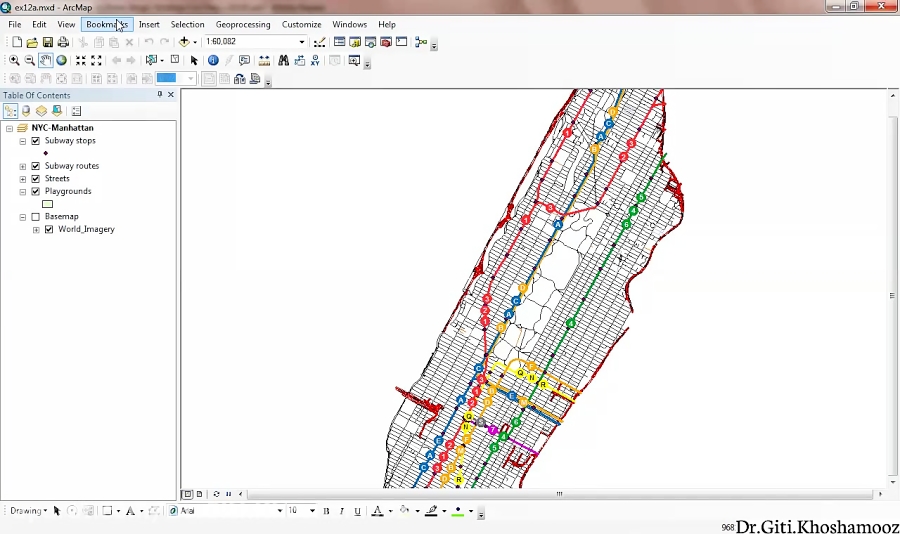 تمرین 12a کتاب Getting to know ArcGIS
