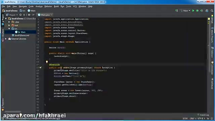 JavaFX Java GUI Tutorial - 2 - Handle User Events