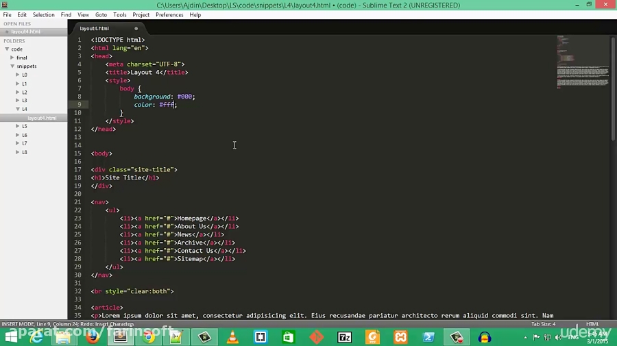 دانلود آموزش سایت سازی با HTML5 و CSS3 در 35 دقیقه ...