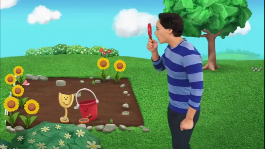 Blue's clues and you! - ladybug and grass and hand