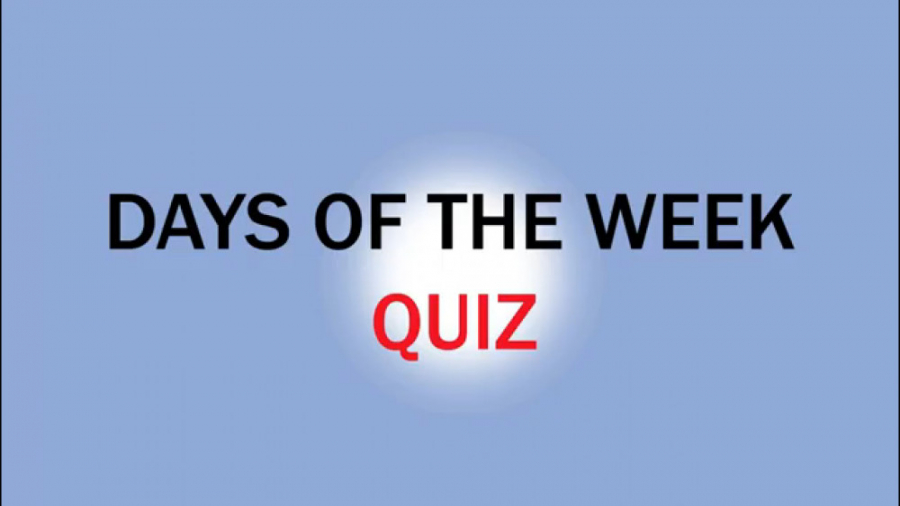 Days of the week quiz