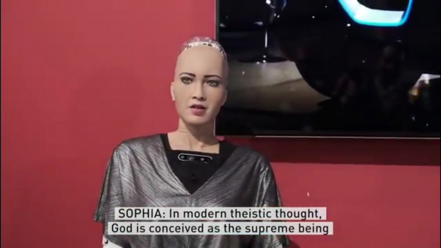 CES 2019 AI robot Sophia goes deep at Q-A
