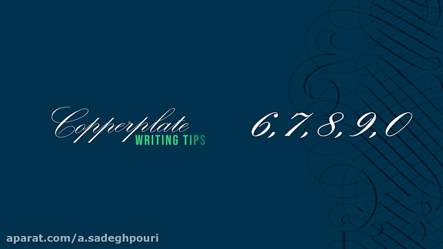 Copperplate Calligraphy - numbers 67890