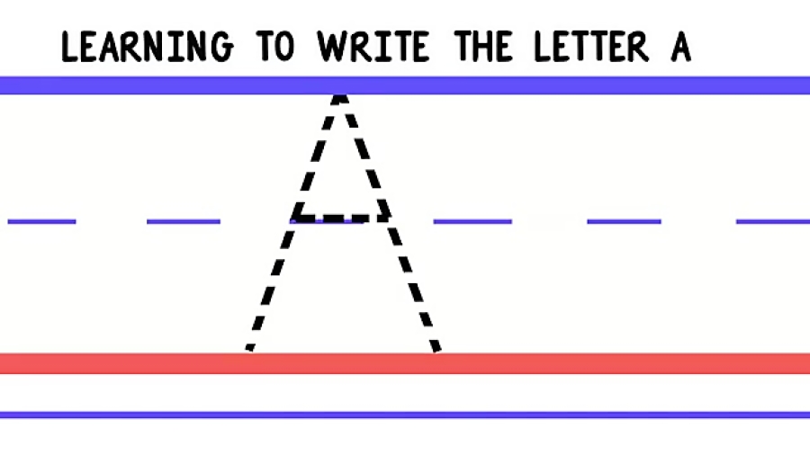 how write letter A