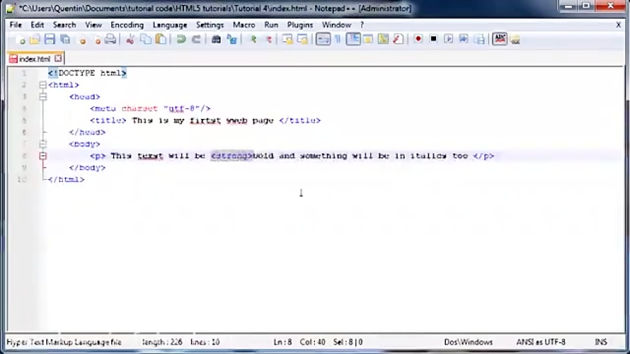 آموزش Html5 و Css3 برای مبتدیان قسمت 4 
