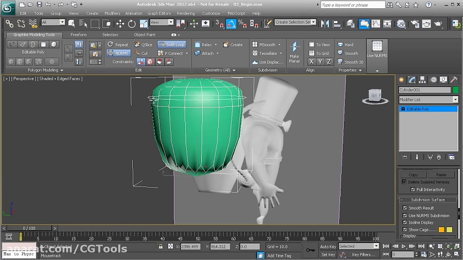 Polygon and Sub-D Modeling Workflows in 3ds Max 2012