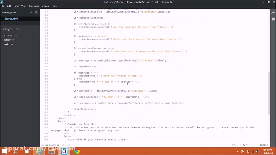 آموزش کدنویسی در HTML5 ، CSS3 و JavaScript