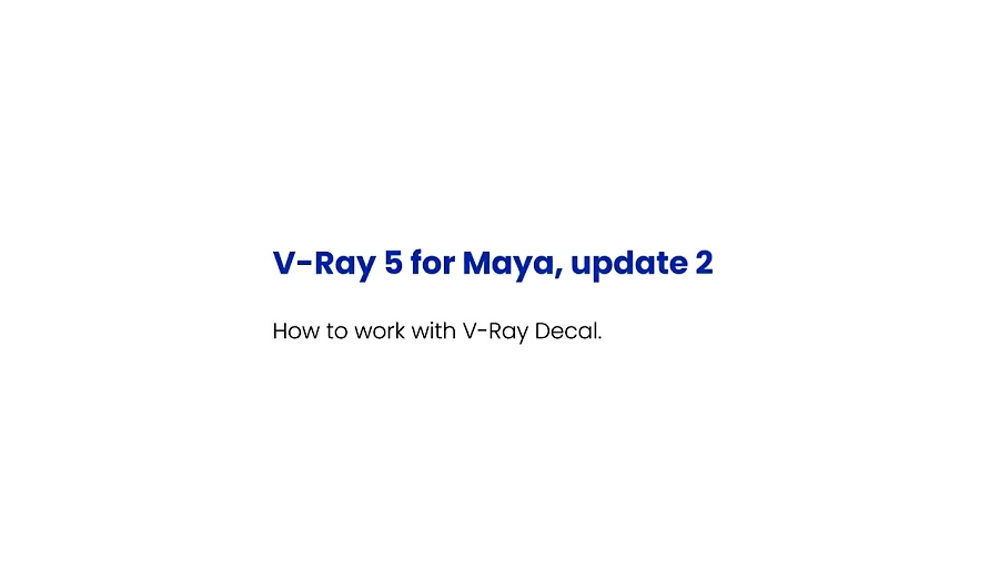 Easily apply decals for Vray maya