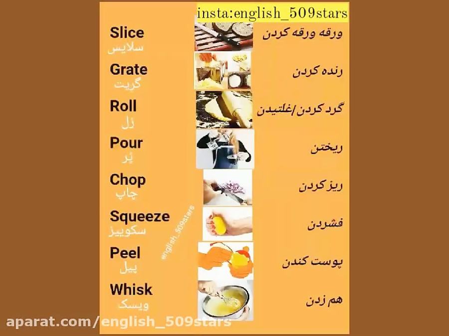 لغات انگلیسی با معنی فارسی و تلفظ صحیح