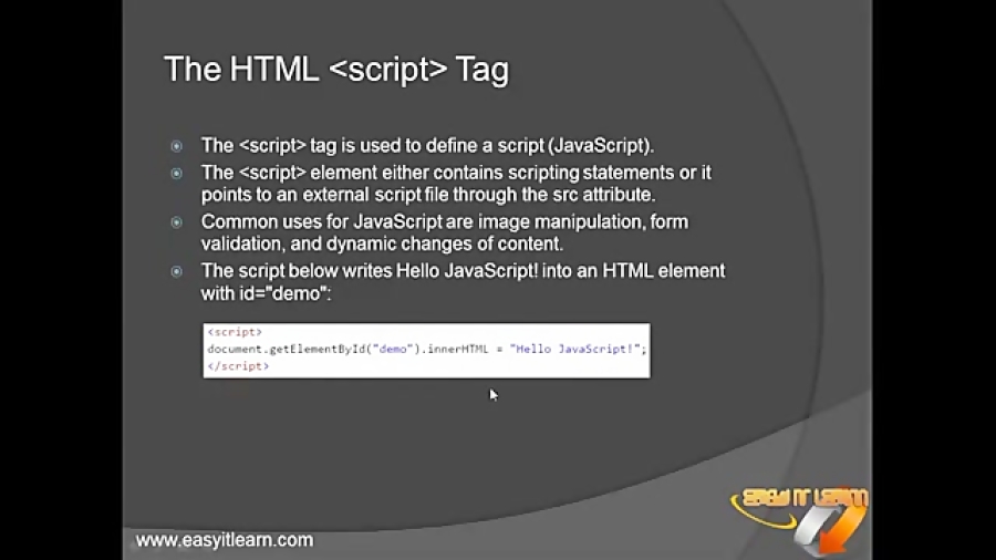 HTML JavaScript(جلسه بیست و یکم html)