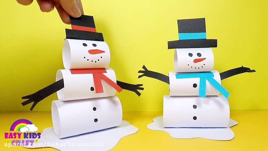 How to Make a Paper Snowman Christmas Craft