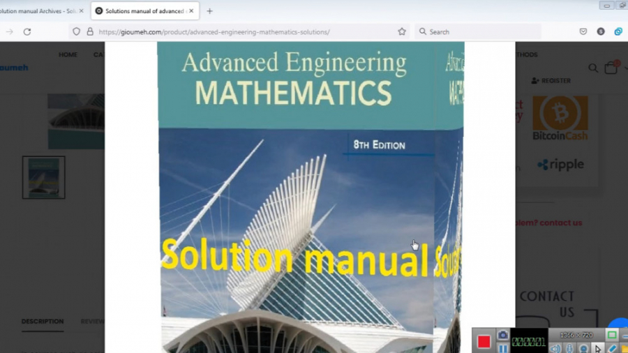 Solutions manual of advanced engineering mathematics Peter v oneil 8th edition