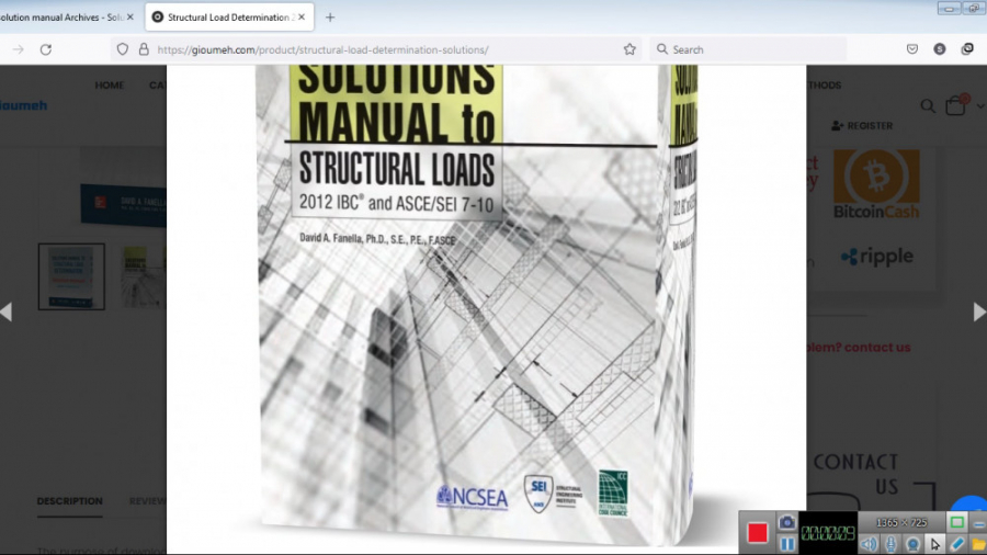 Structural Load Determination 2018 IBC and ASCESEI 7-16 solution manual