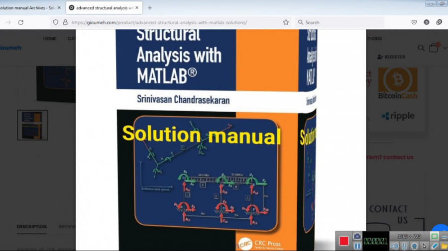 advanced structural analysis with Matlab Chandrasekaran solution manual pdf
