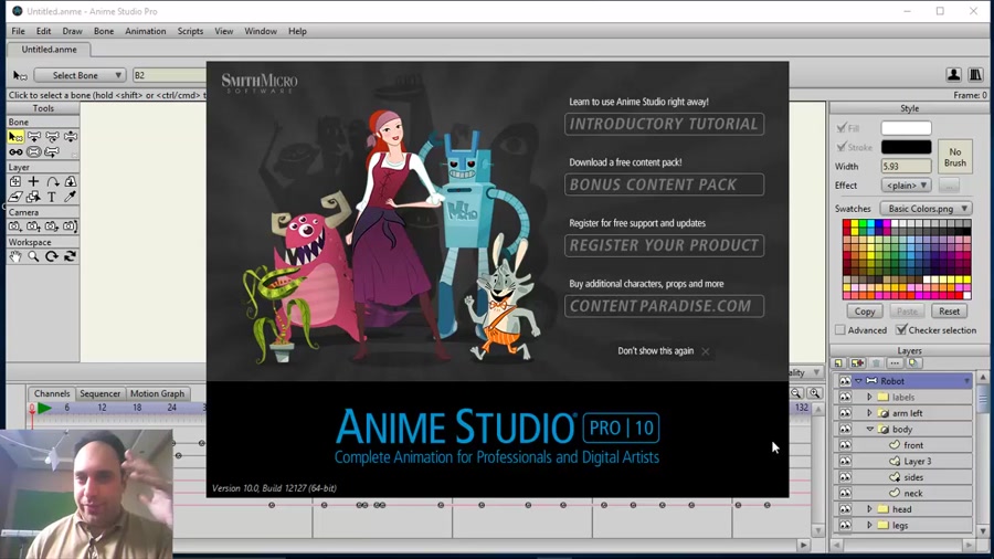 2- آموزش Anime Studio - آشنایی با محیط