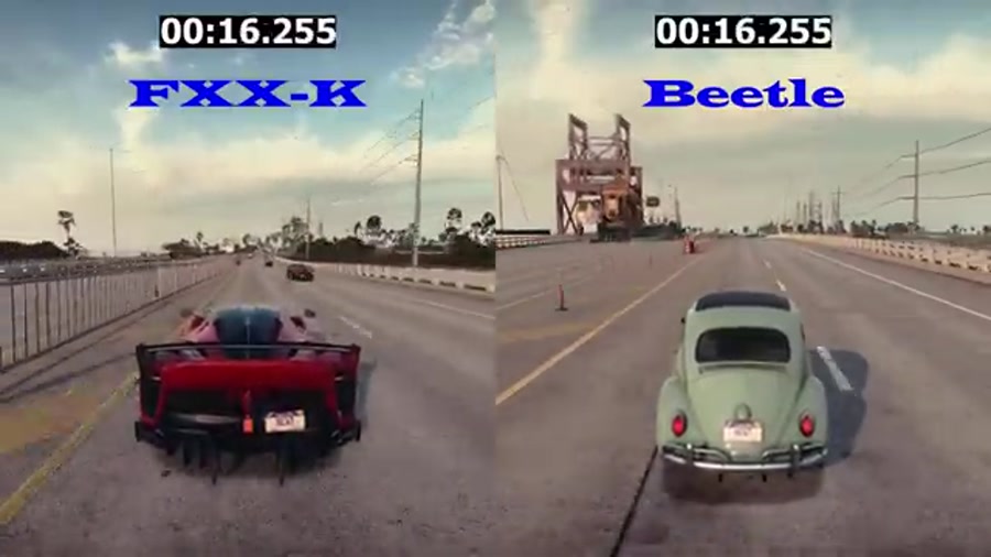 مسابقه بازی NFS Heat- Ferrari FXX-K Evo vs Volkswagen Beetle