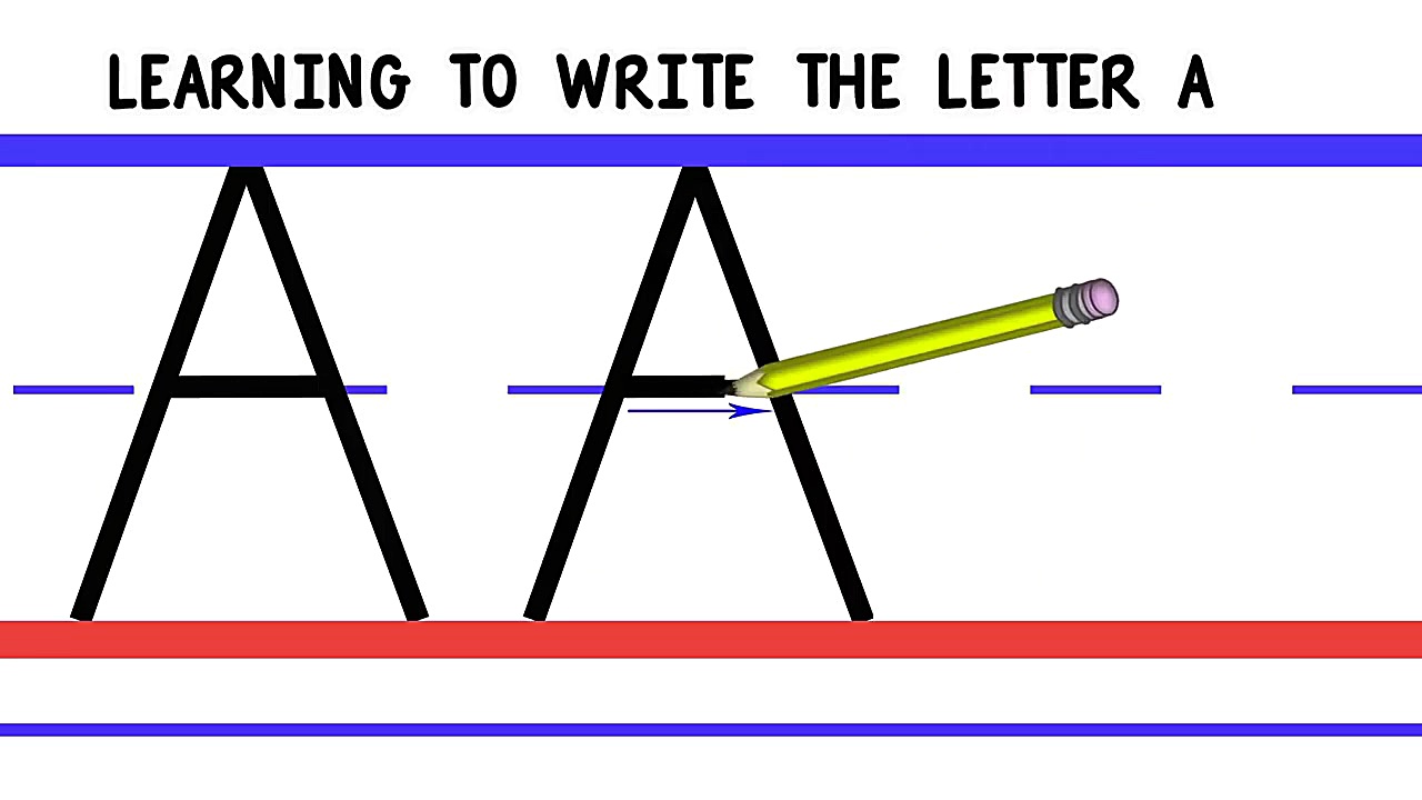 write the letter A a