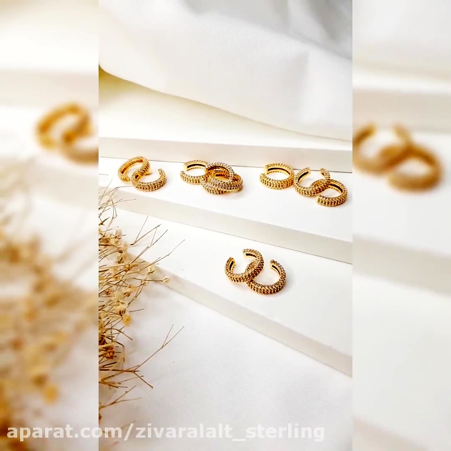 ایر کاف طرح دایره ضدحساسیت روکش طلا کد5882