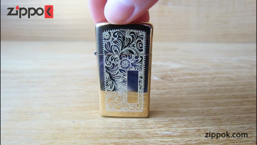 فندک زیپو Zippo Slim Brass Venetian کد 1652B